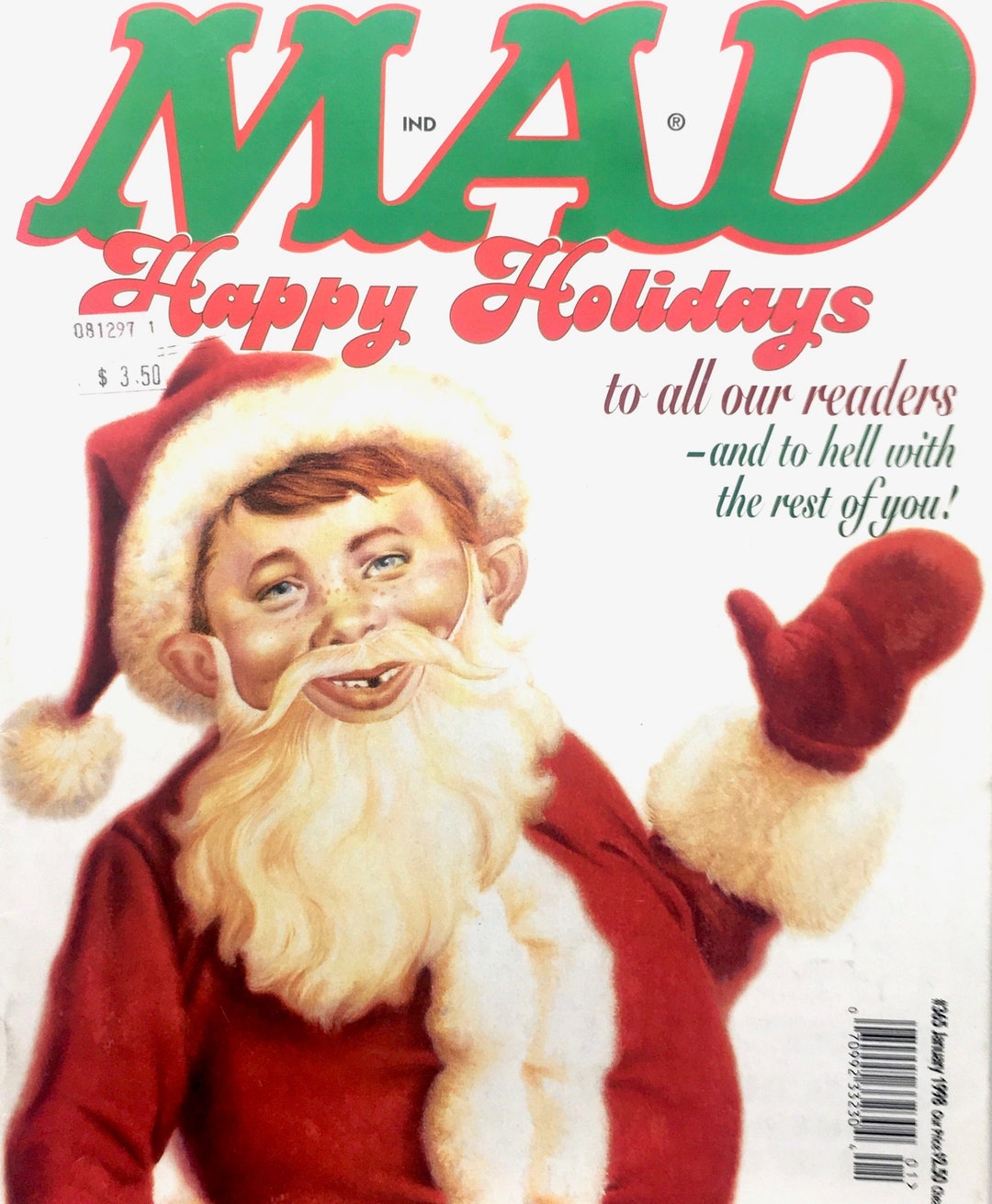 Mad Magazine Satirique Américain Happy Holidays Janvier 1998 - Etsy