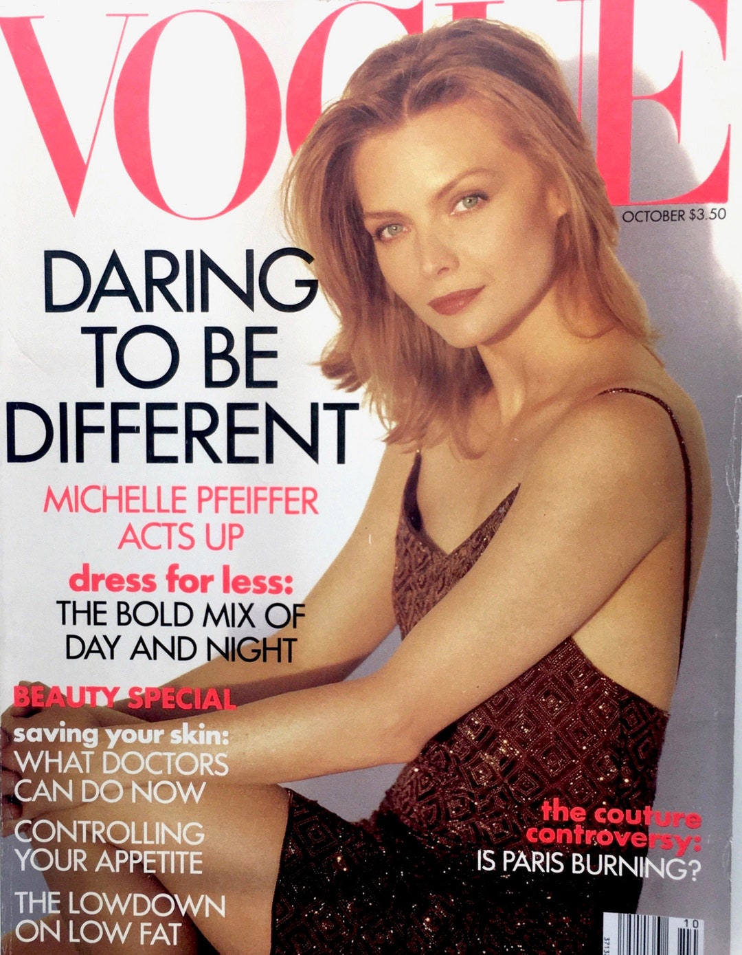 Michèle Pfeiffer Vogue USA Magazine Vintag October 1991, VO777 - Etsy