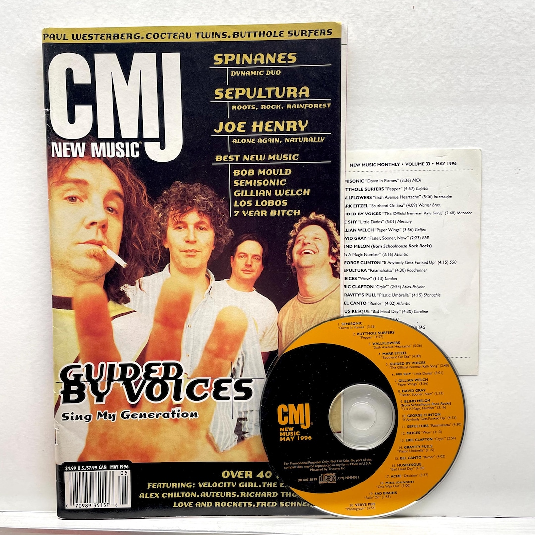 CMJ New Music Magazine May 1996 Guided by Voices Cover CD Included - Etsy