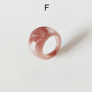 Minimalist Chunky Rings Funky Acrylic Ring Retro Resin - Etsy