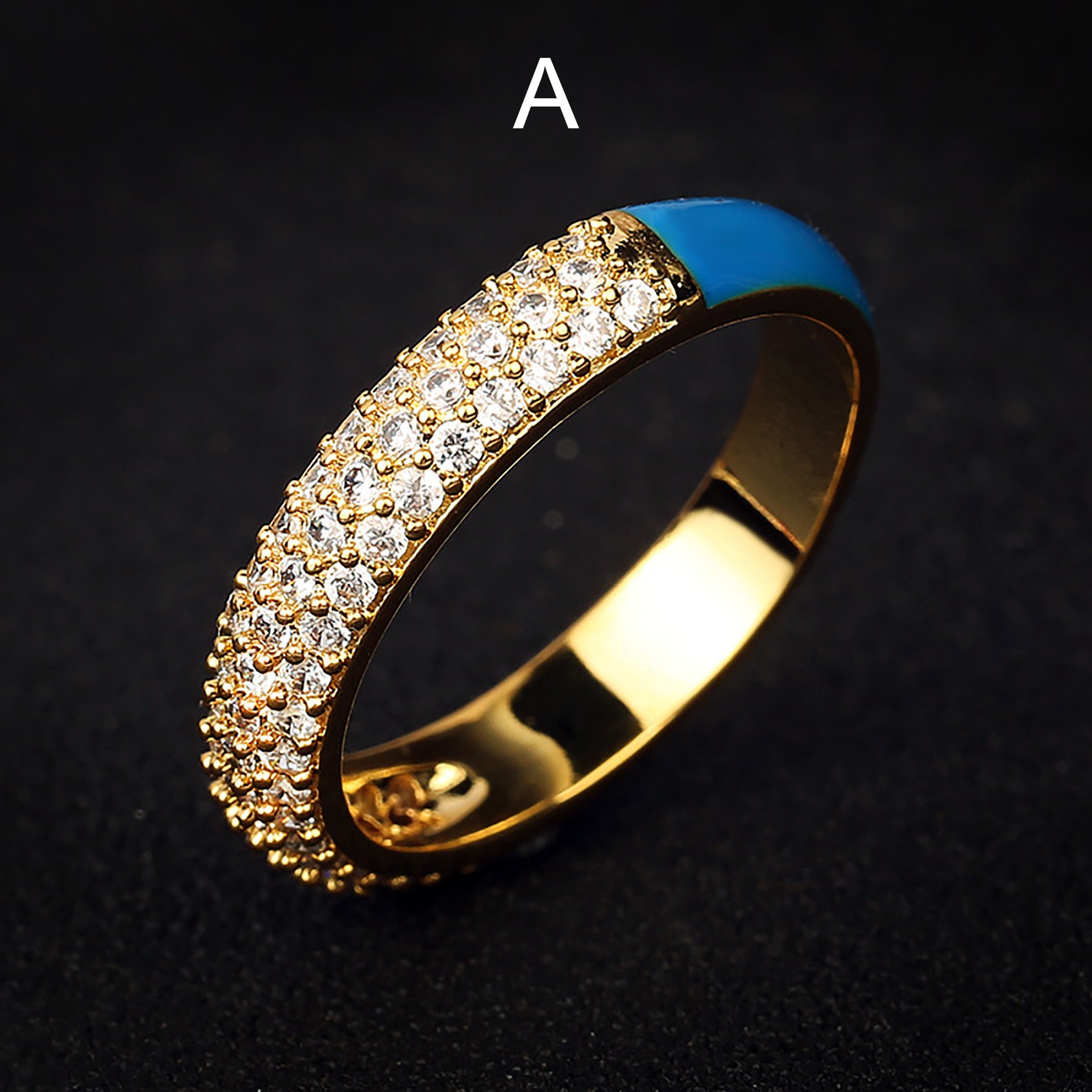 Colorful Enamel Stacking Rings Multi Color Enamel Band for | Etsy