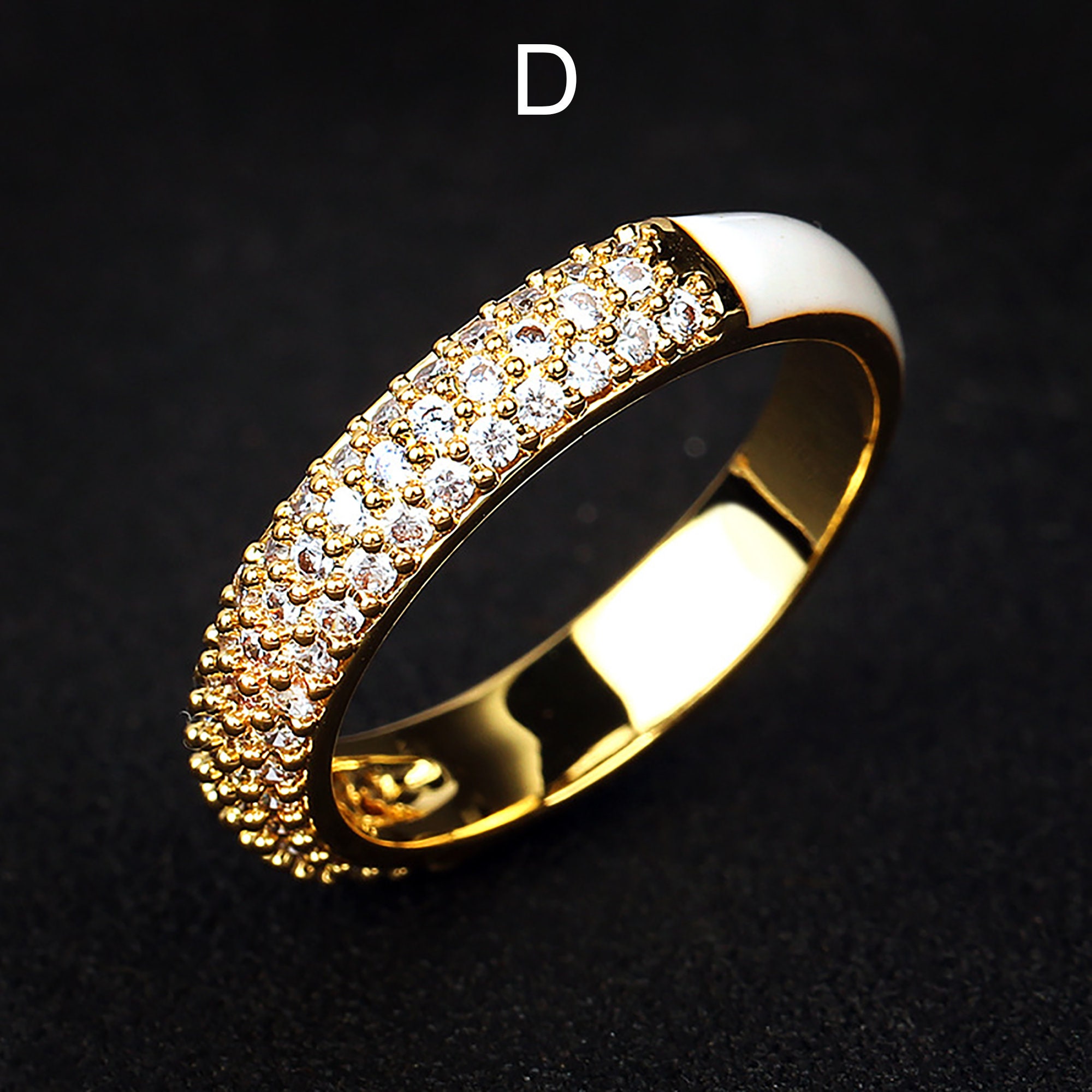 Colorful Enamel Stacking Rings Multi Color Enamel Band for | Etsy