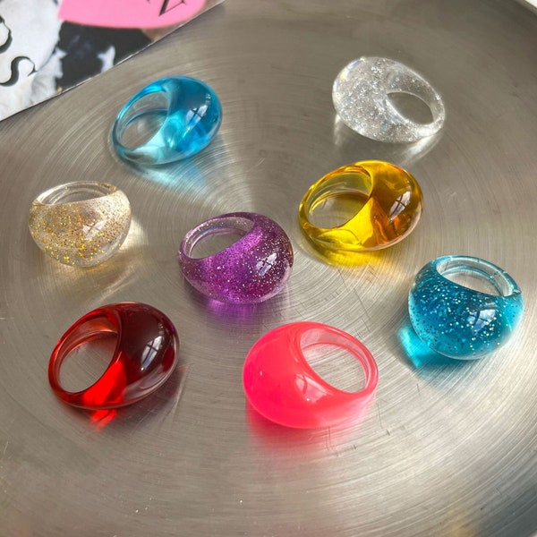 Clear Resin Ring - Etsy