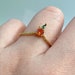 Cute Colorful Zircon Fruit Ring, Cherry Peach Orange Lemon Apple Grape ...