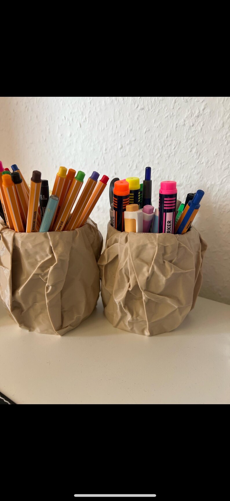 Crinkle – Wrinkled Paper Bag Style Vase - Etsy