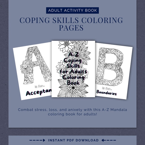 Coping Skills Coloring Pages - Etsy