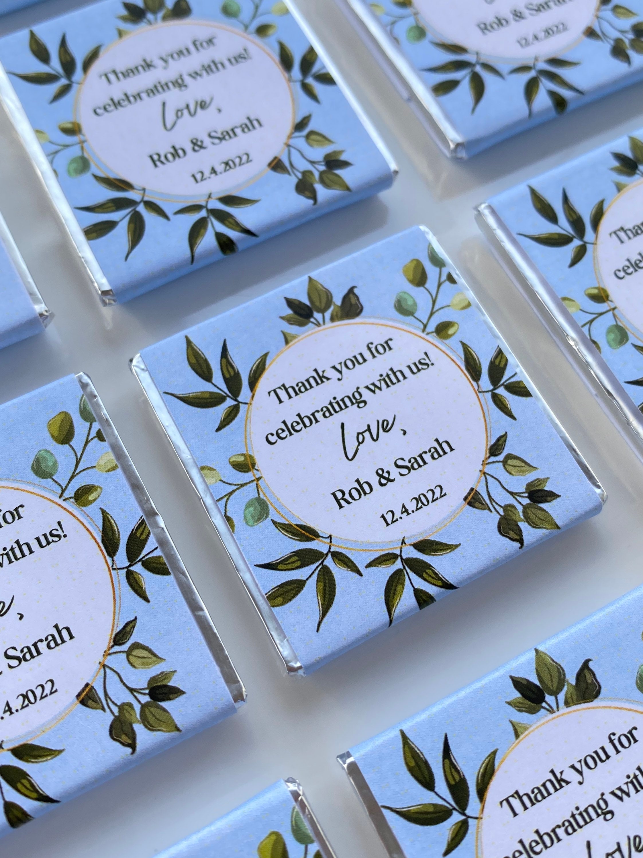 Personalized Custom Individually Wrapped Chocolates Weddings - Etsy