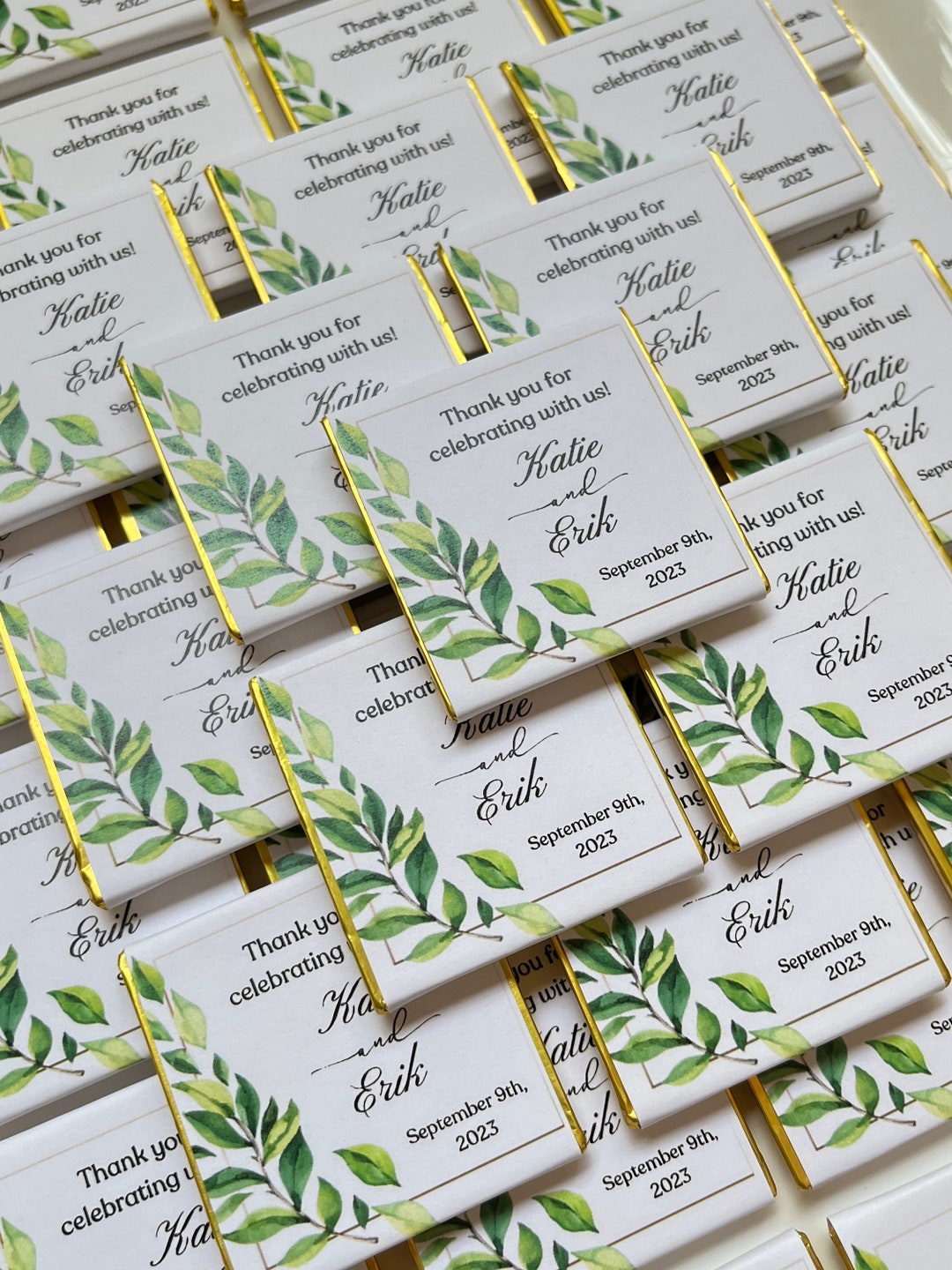 Personalized Custom Individually Wrapped Chocolates Weddings Bridal ...