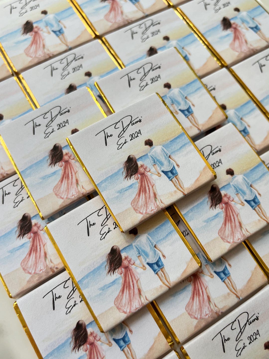 Personalized Custom Individually Wrapped Chocolates Weddings Bridal ...