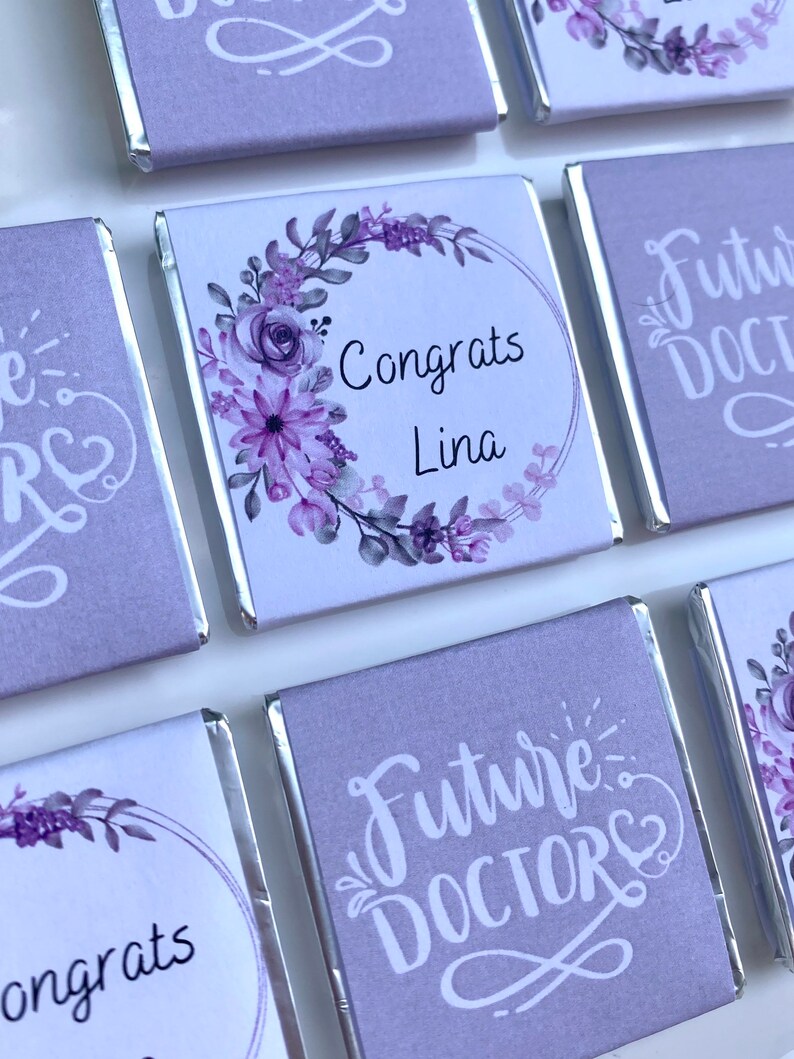Custom Individually Wrapped Chocolates Graduation Wedding - Etsy
