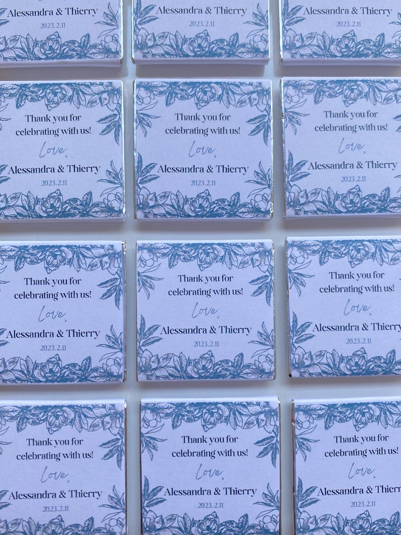 Personalized Custom Individually Wrapped Chocolates Weddings Bridal ...