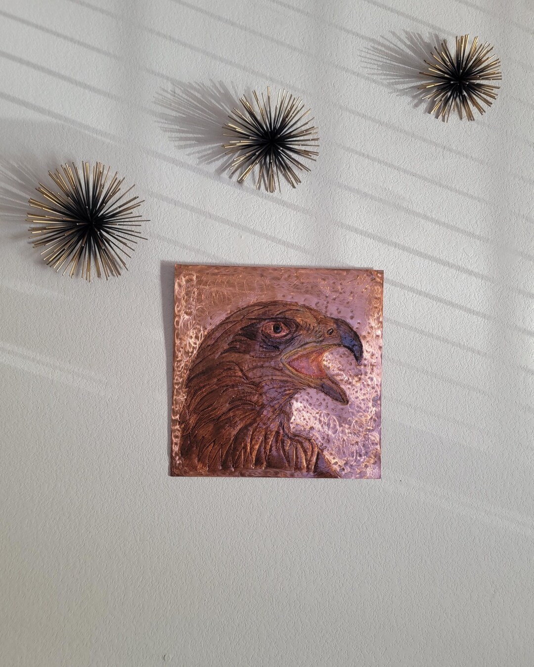 Copper Wall Art ( Golden Eagle) - Copper Home Decor - Copper Eagle ...