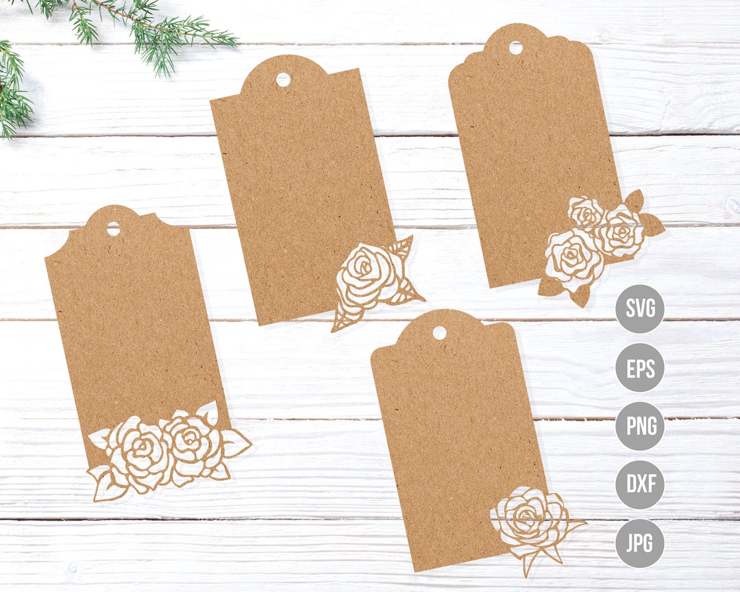 Floral Tags Svg | Flower Tags | Wedding Tag Svg | Decorative Tags Svg ...