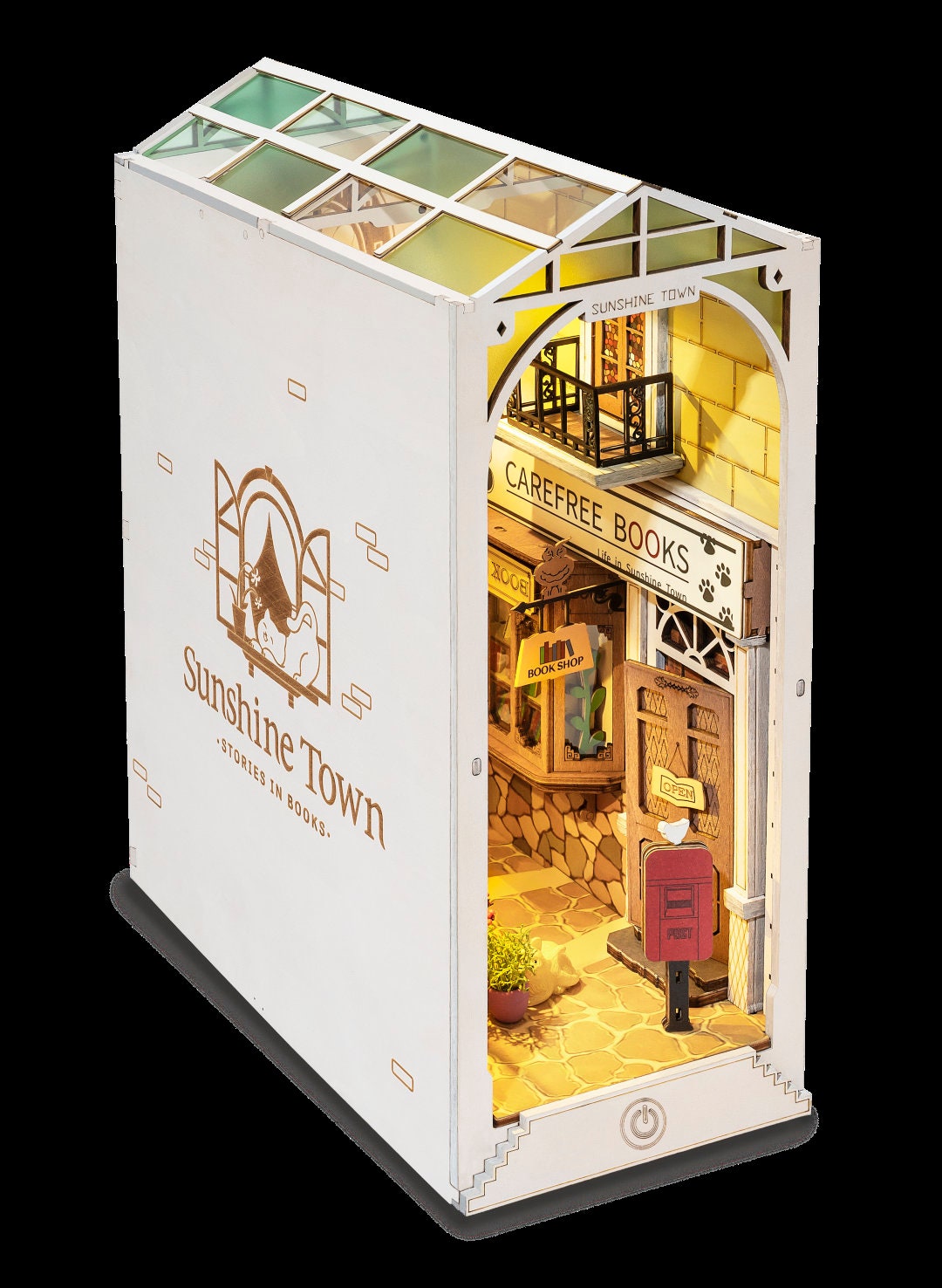 Rolife Book Nook Sunshine Town DIY Miniature House Model Kit, Build ...