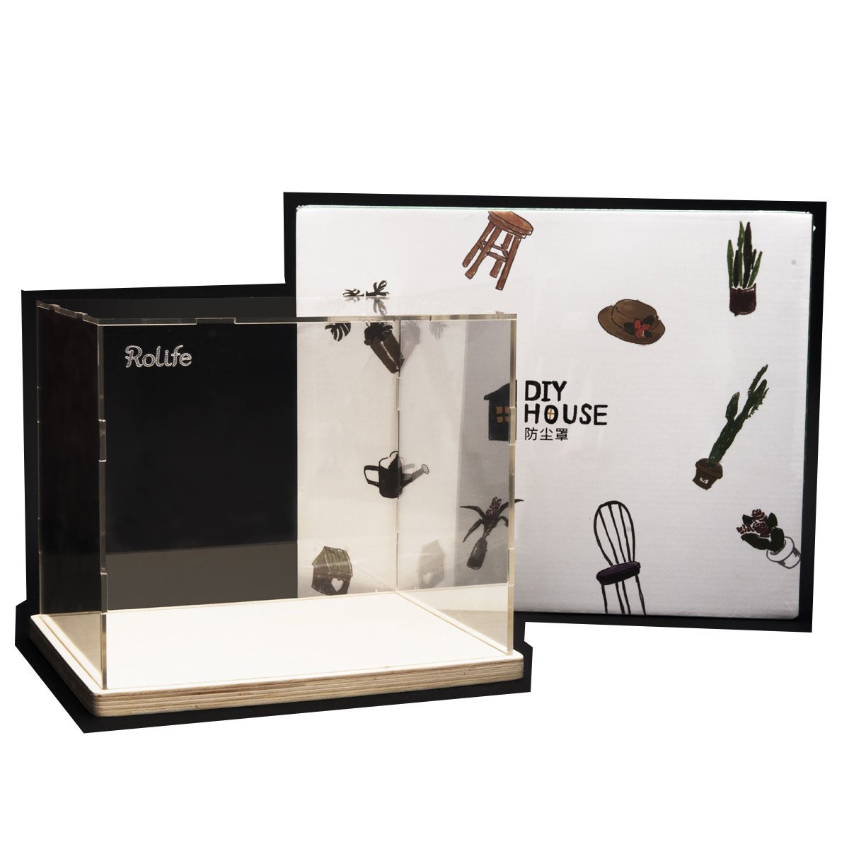 Robotime Rolife Display Case Dust Cover for DIY Miniature House Kits ...