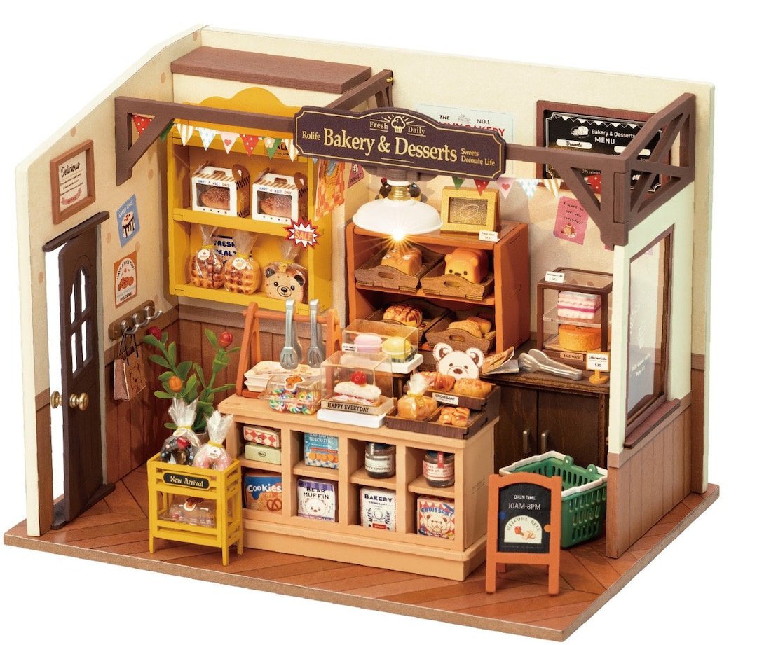 Rolife Becka's Baking House Store DIY Miniature Bakery Model Kit DG161 ...