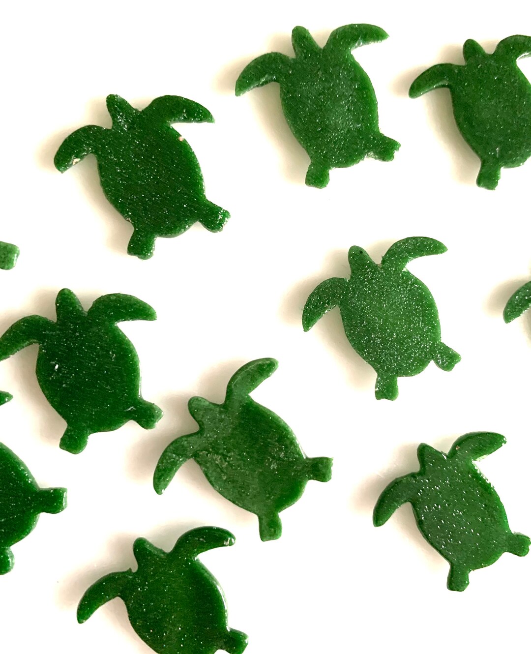 COE 96 Fused Glass Turtle, Dark Green 1 Inch Pack of 7 - Etsy