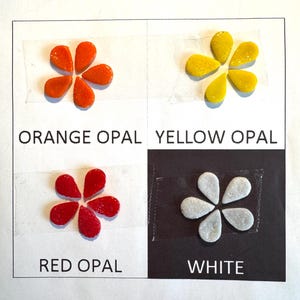 COE 96 Fused Glass Flower Petals, Small Teardrops, 3/8 Inch , Pack of ...