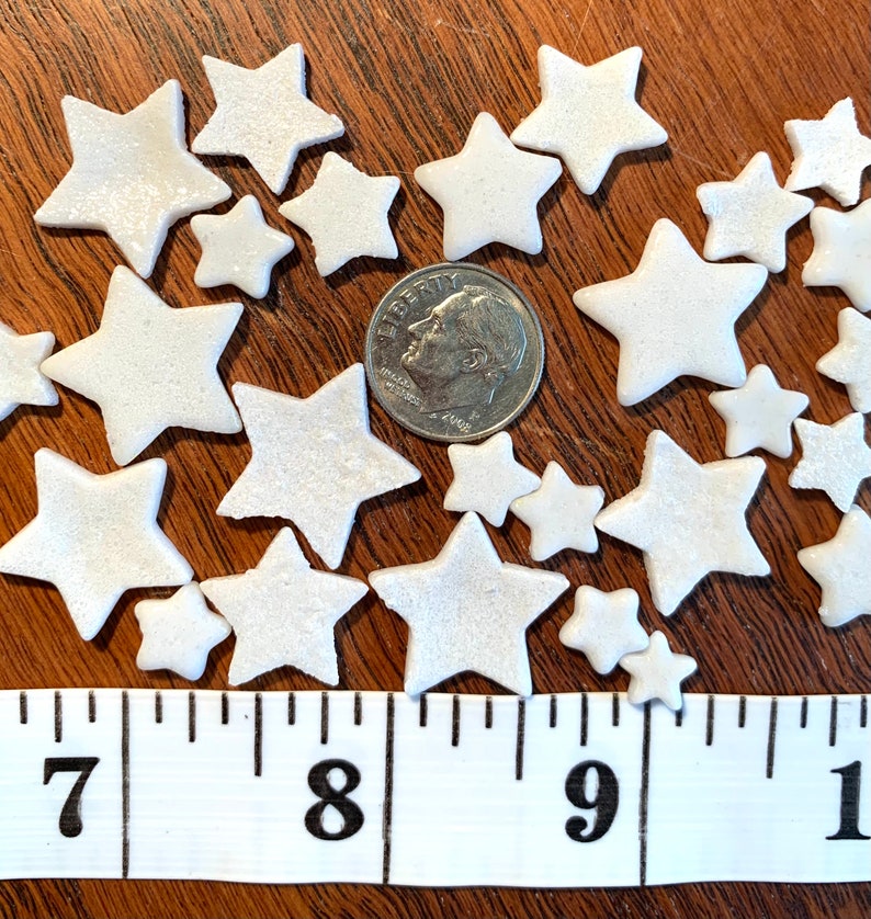 COE 96 Fused Glass Stars, White Mix - 3/8 to 3/4 Inch Pack of 15 - Etsy