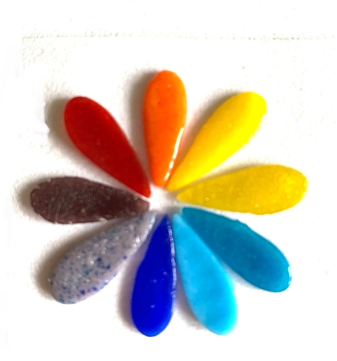 COE 96 Fused Glass Flower Petals, Teardrop, 5/8 Inch - Pack of 24 - Etsy