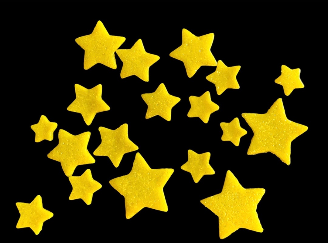 COE 96 Fused Glass Stars, Yellow Mix, 3/8 to 3/4 Inch Pack of 18 - Etsy