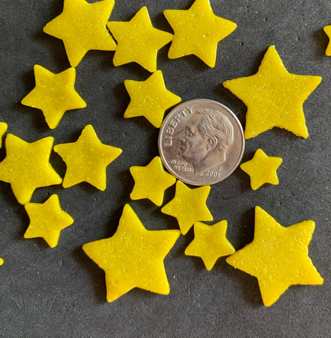 COE 96 Fused Glass Stars, Yellow Mix, 3/8 to 3/4 Inch - Pack of 15 - Etsy