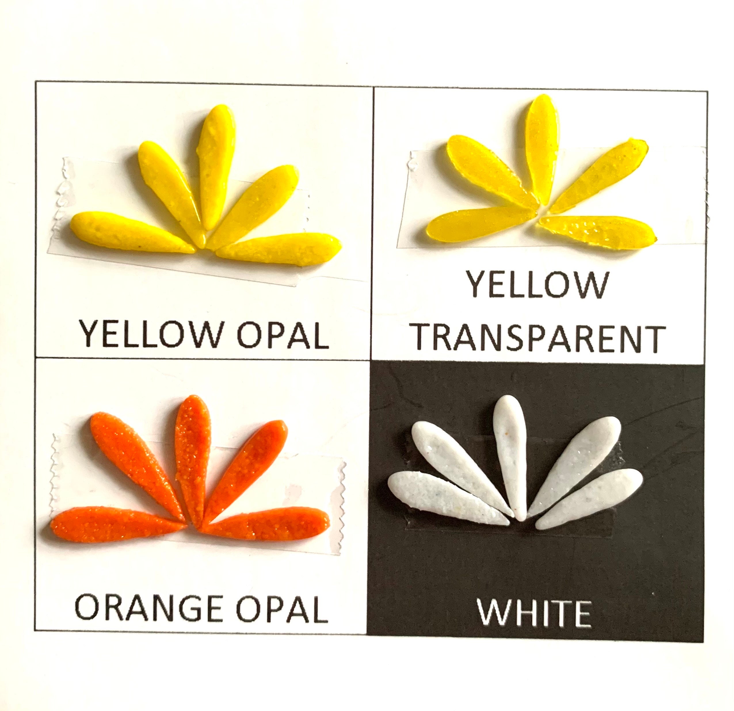 COE 96 Fused Glass Teardrop Petals, Colorful Skinny Leaves, Pack of 30 ...