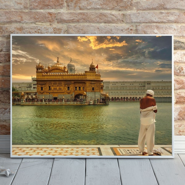 Golden Temple Digital Art - Etsy