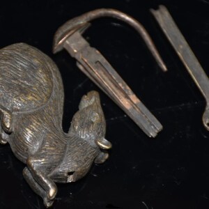 Early Collection Chinese Pure Copper Carved Little Mouse Lock ...