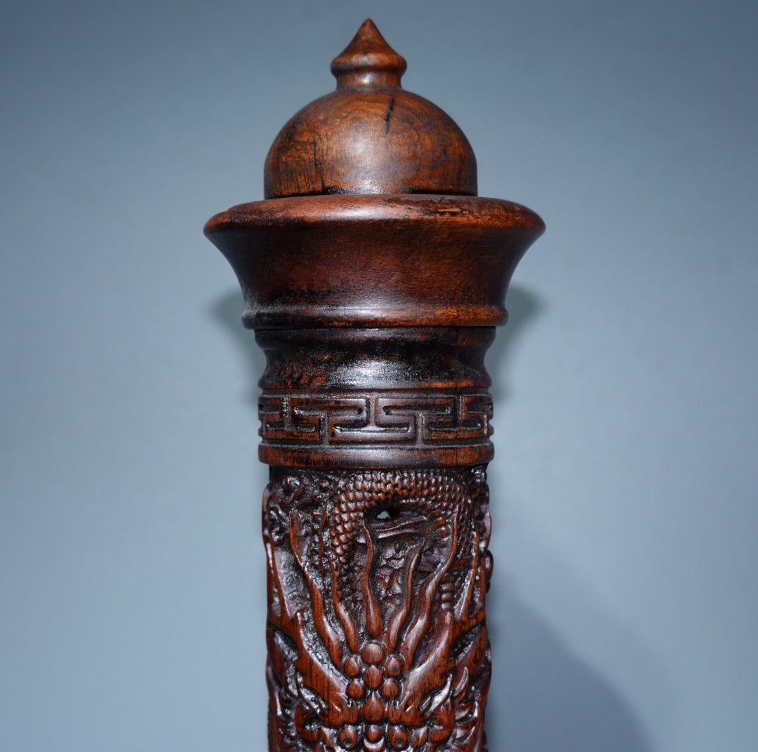 Chinese Antique Pure Hand-carved Boxwood Incense Tube is Worth ...