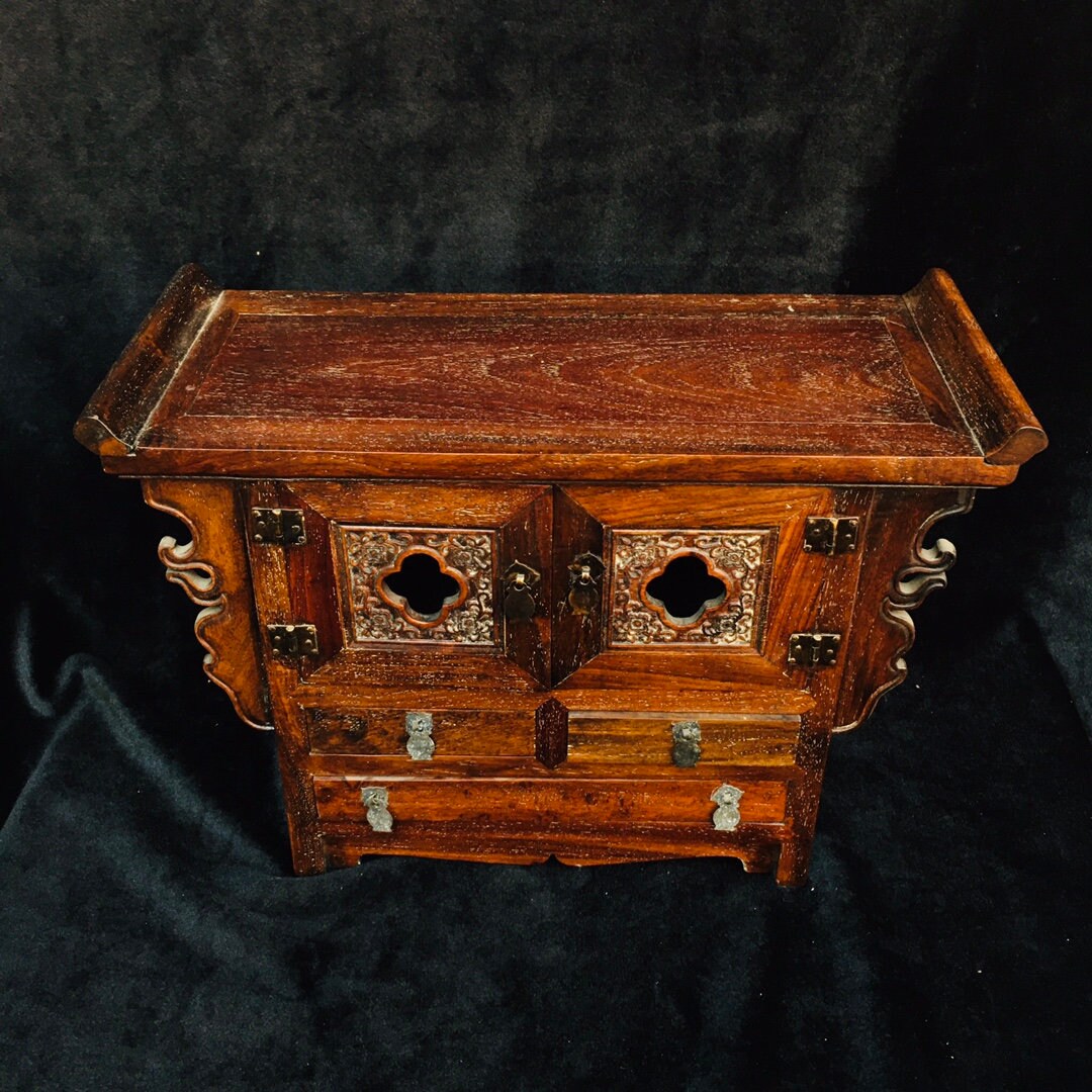 Chinese Antique Pure Hand-carved Rosewood Tea Cabinet Table,exquisite ...