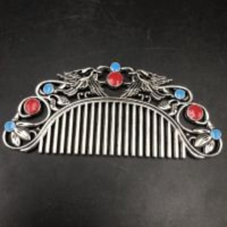 China Collects White Copper Comb Miao Silver Comb Collection - Etsy
