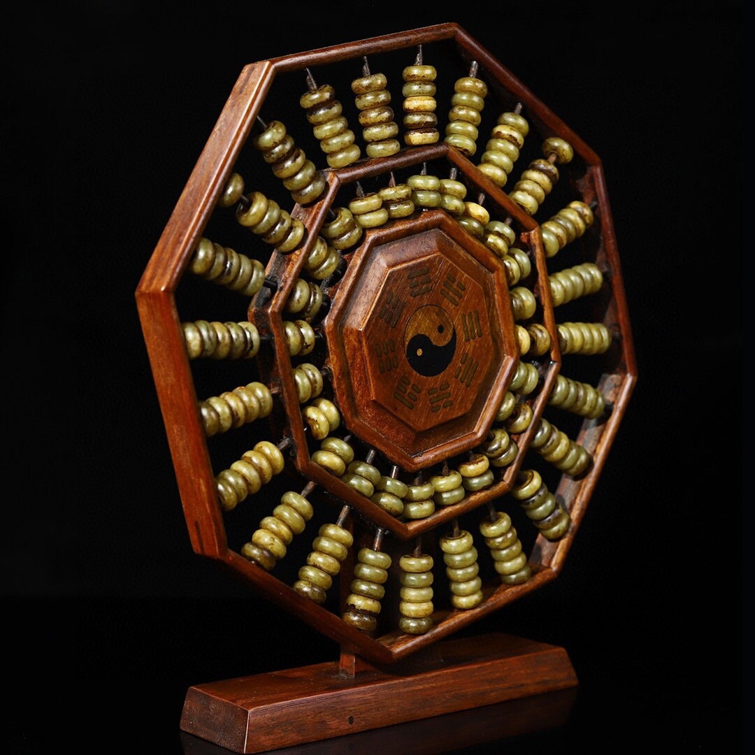 Chinese Antique Natural Pure Hand-carved Rosewood Inlaid Jade Base ...