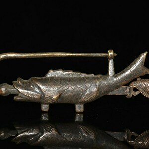 Collection Copper Lock Fish Lock Carved Copper Lock Door Lock Jewelry ...