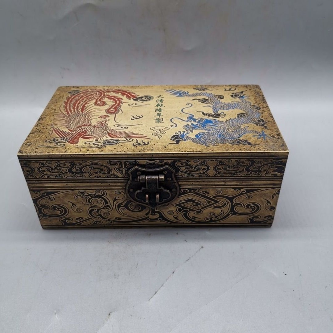 Collection Pure Copper Box Jewelry Box Rectangular Copper Storage Box ...