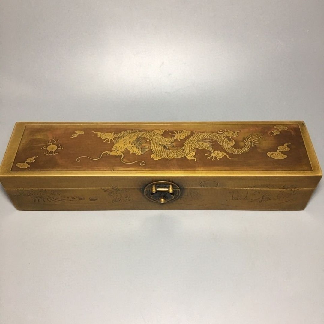 Collection Pure Copper Box Jewelry Box Rectangular Copper Storage Box ...
