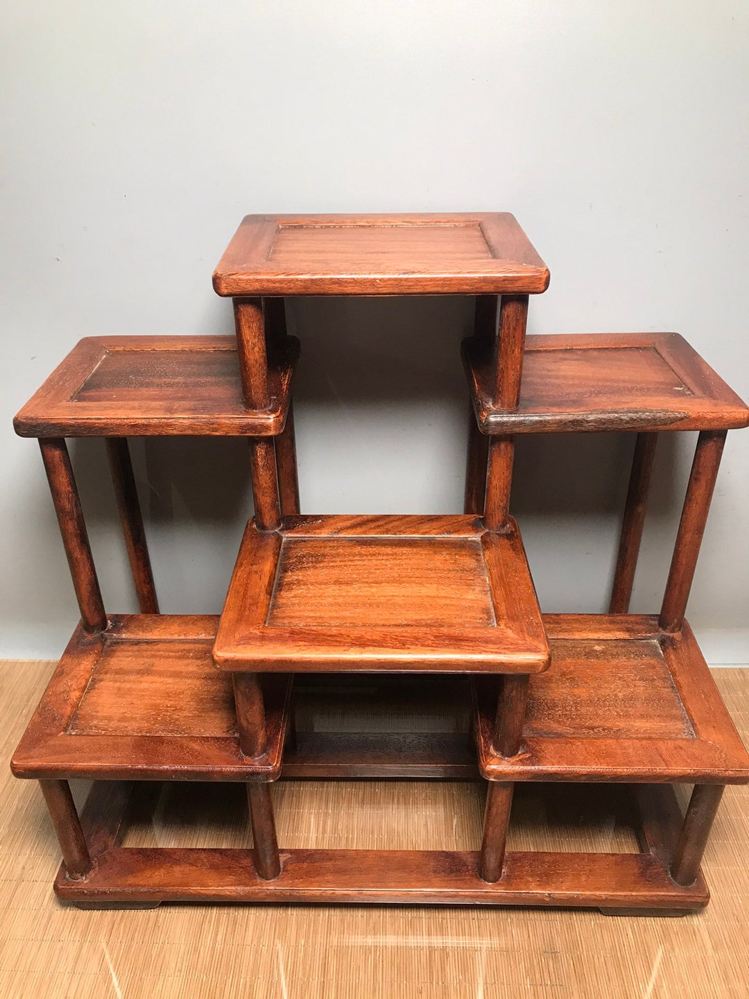 Chinese Antique Pure Hand Carved Natural Rosewood Multi-layer Bogu ...