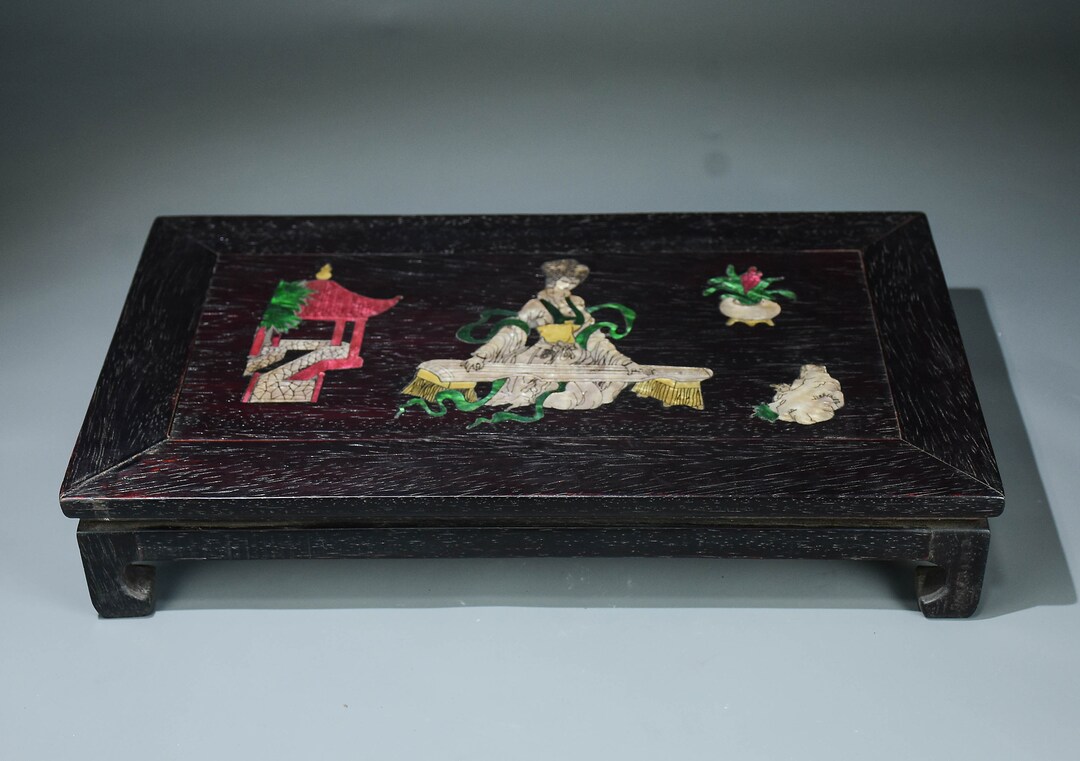 The Beautiful Tea Table of Ancient Chinese Handmade Rosewood Inlaid ...