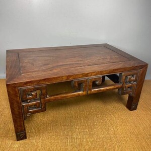 Chinese Pure Hand Carved Natural Rosewood Exquisite Patterntea Table ...