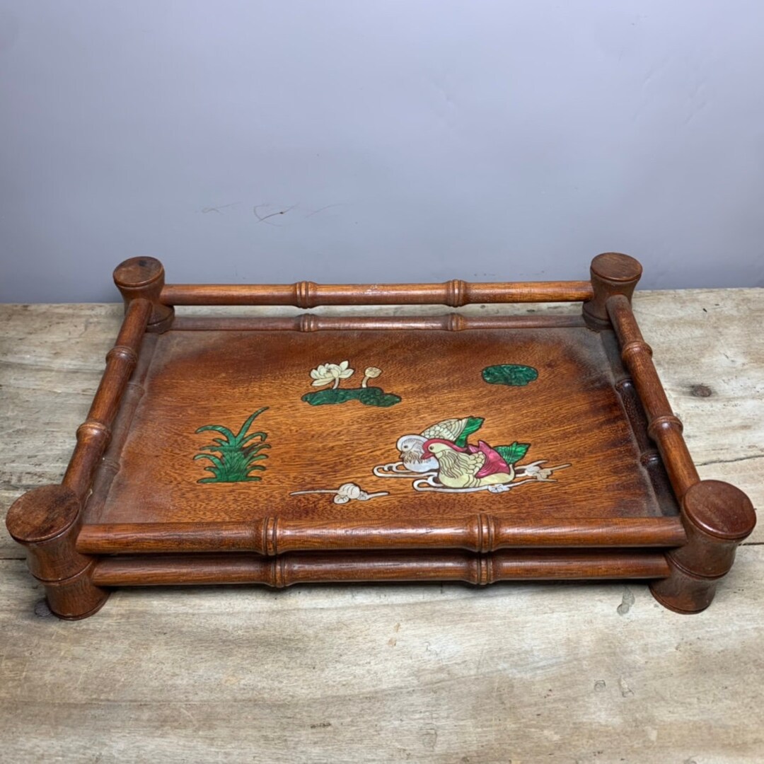 Chinese Antique Natural Rosewood Tea Tray Hand-carved Rare, Mandarin ...