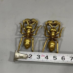 Collection of Chinese Antique a Pair Pure Brass Hand - Carved Ant Small ...
