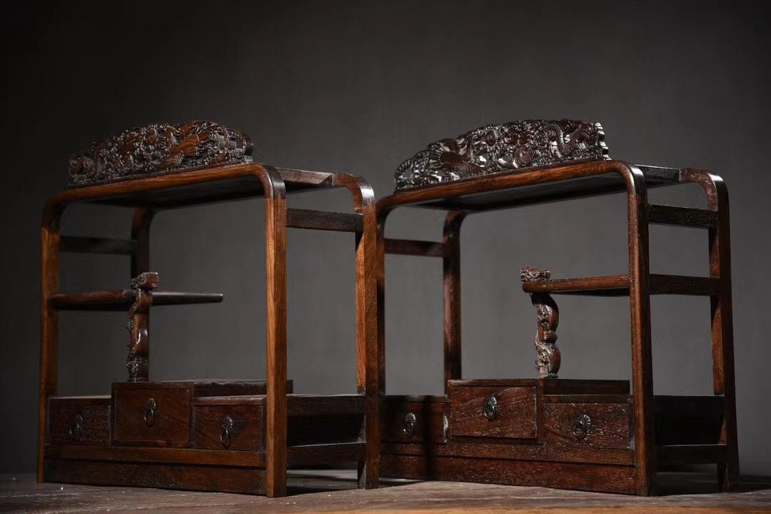 A Pair of Ancient Chinese Natural Rosewood Shelves Bogu Shelf,hand-made ...