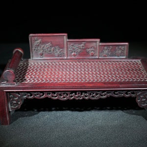 Chinese Antique Natural Rosewood Arhat Bed Ornaments Vase Base ...