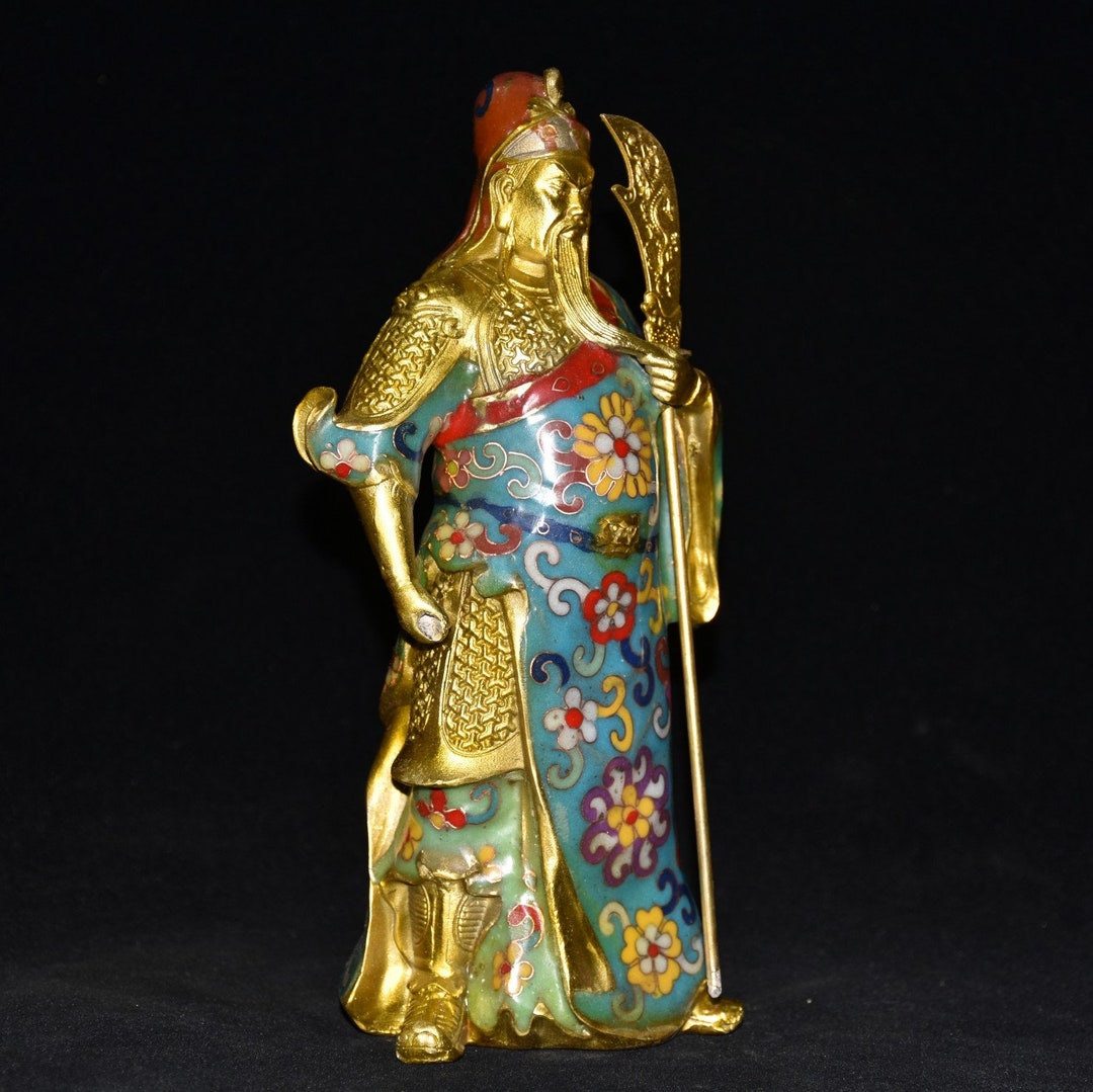 Pure Copper Cloisonne Filigree Guan Gong Statue Ornaments in China is ...