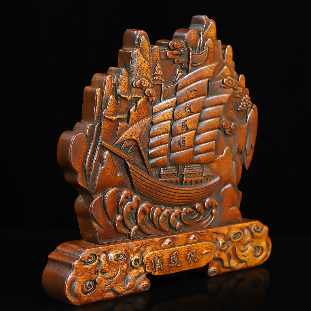 Chinese Antique Collection Rosewood Hand-carved Exquisite Pattern ...