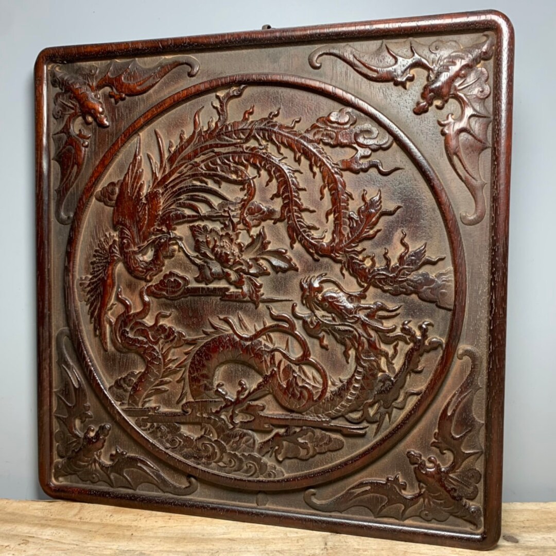 Chinese Antique Natural Rosewood Hanging Screen Wall Furniture ...