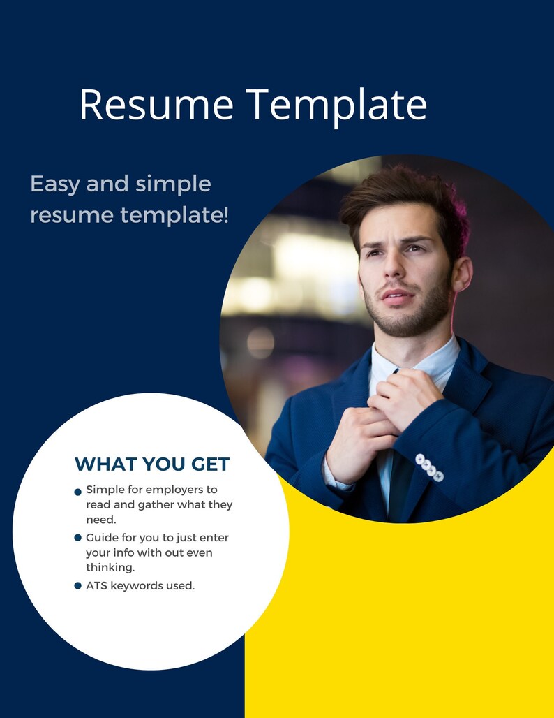 Modern Resume Template - Etsy