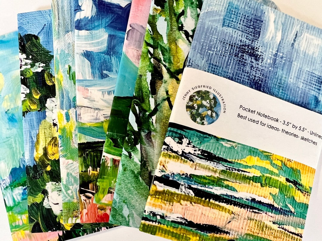 Hand Designed Pocket Notebook- Unlined Pages-unique Nature Journal ...