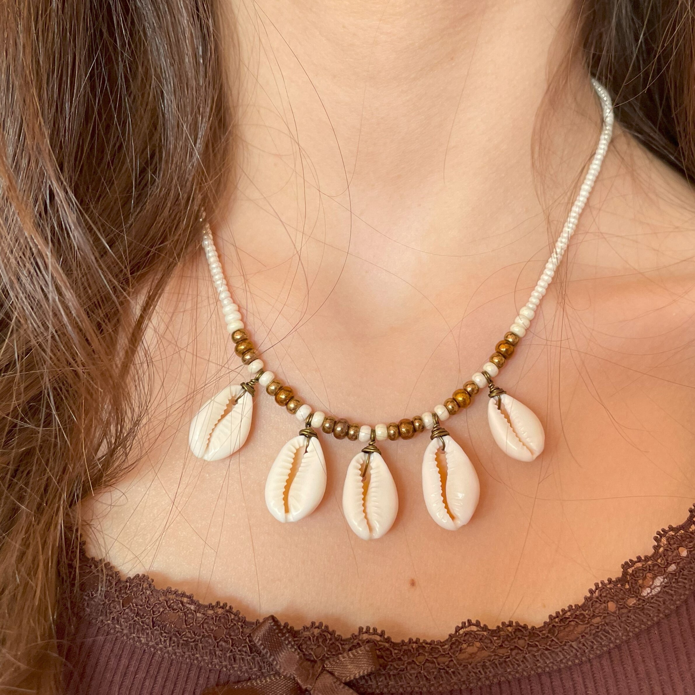 Cowl shell necklace store