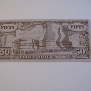 Playboy Atlantic City 1981 Fifty Dollar Bill Play Night Money Bunny ...